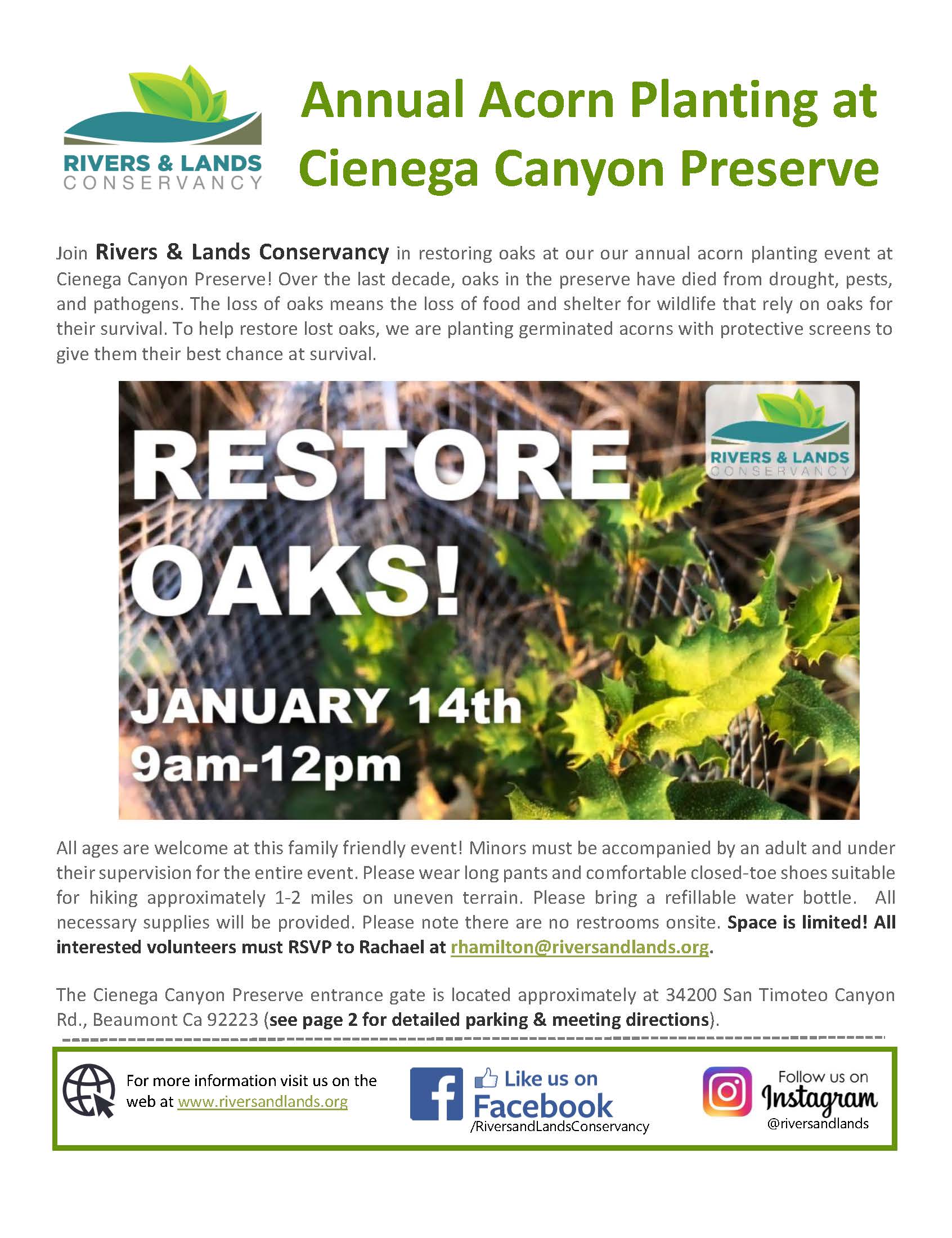Events for May 2026 – Rivers & Lands Conservancy
